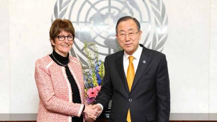 PACE President Anne Brasseur discusses Ukraine with UN Secretary ...
