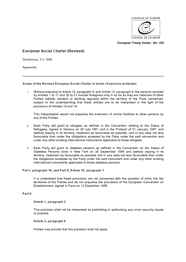 European Social Charter - Education